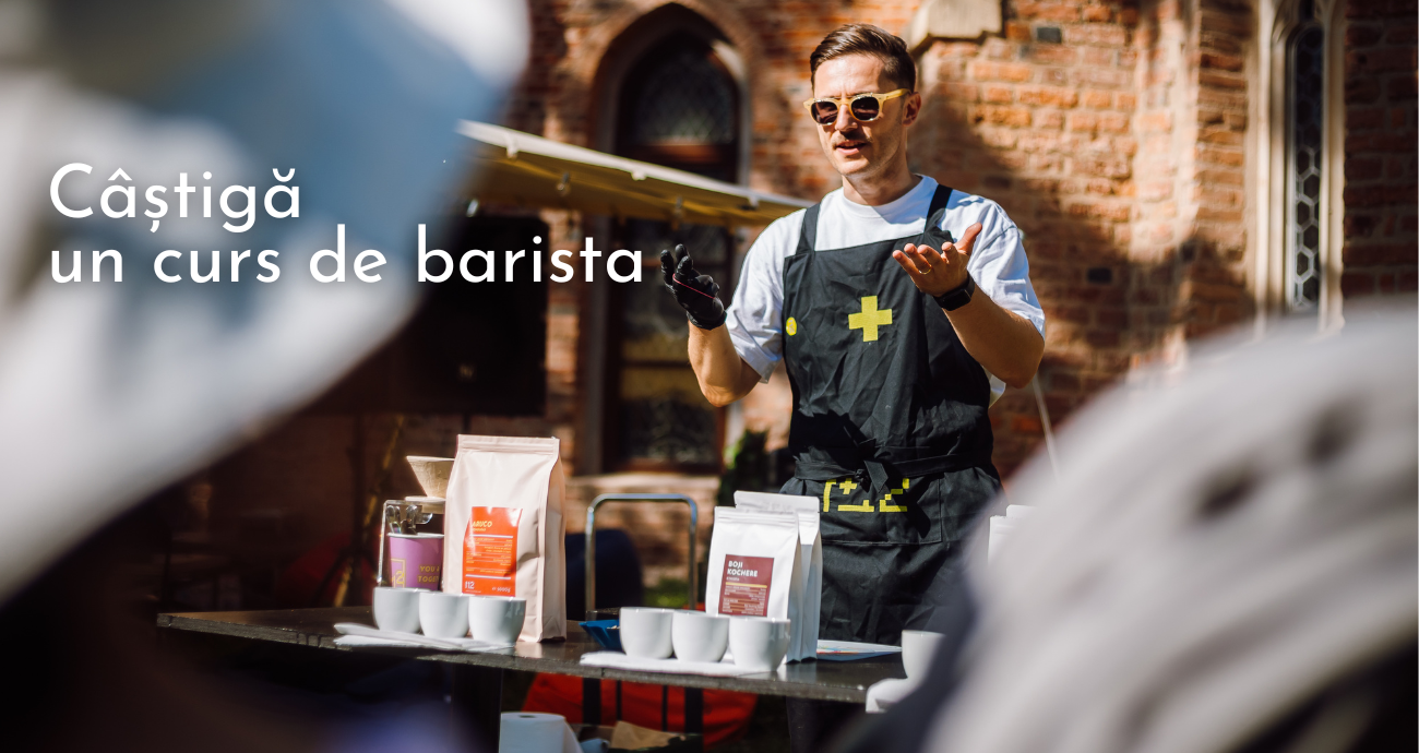 Câștigă un curs de barista – 112 Coffee Roastery