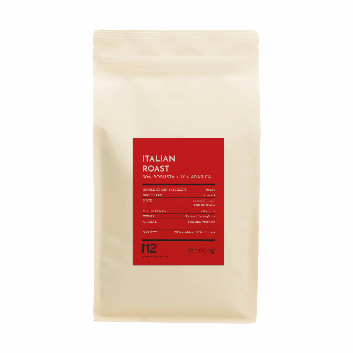 Italian Roast arabica/robusta – 1Kg. – 112 Coffee Roastery